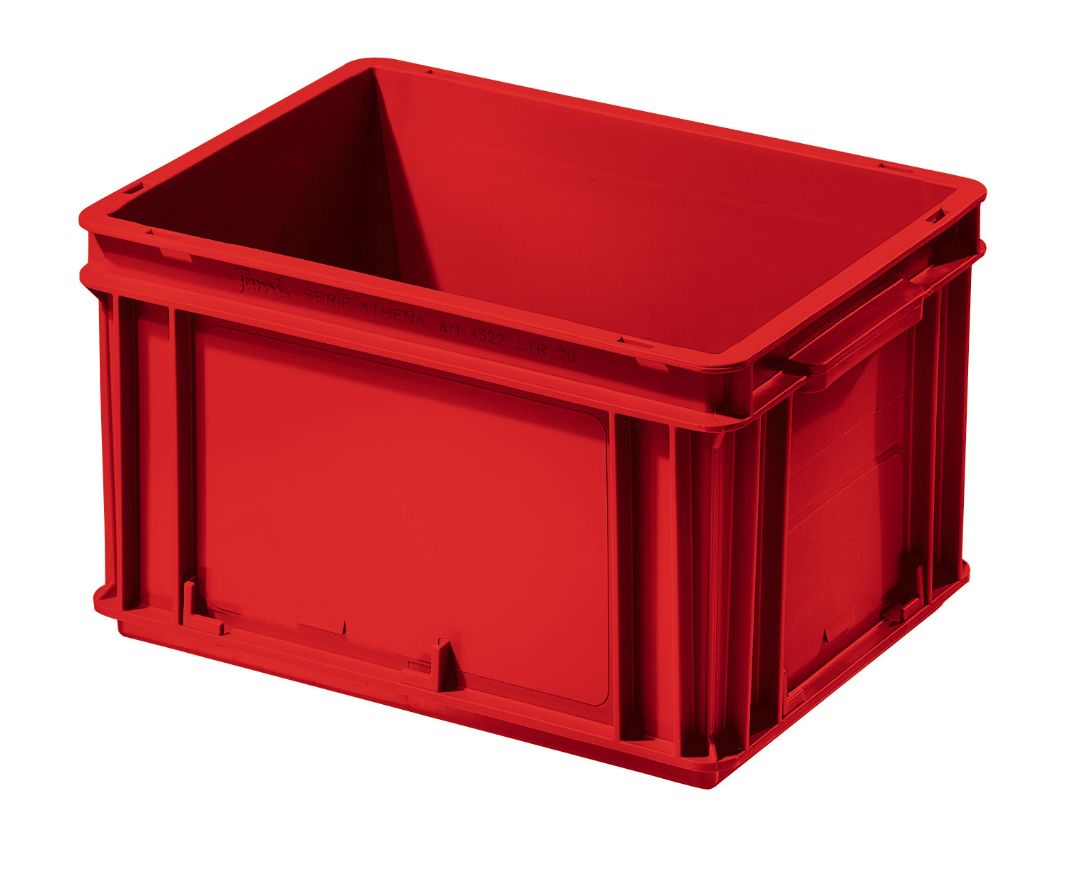 Caisse plastique Ath?na rouge 20 litres-SETAM